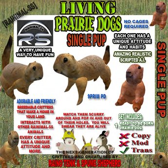 Second Life Marketplace - Living Prairie Dogs - Single Pup